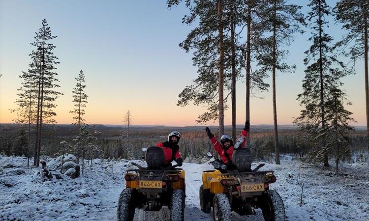 Winter Quad Bike Ride In The Arctic Circle from A$259